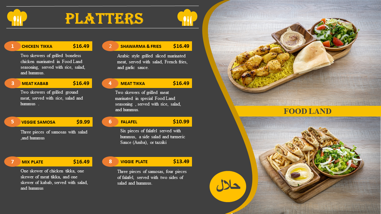 Menu – Food Land International Bistro & Market